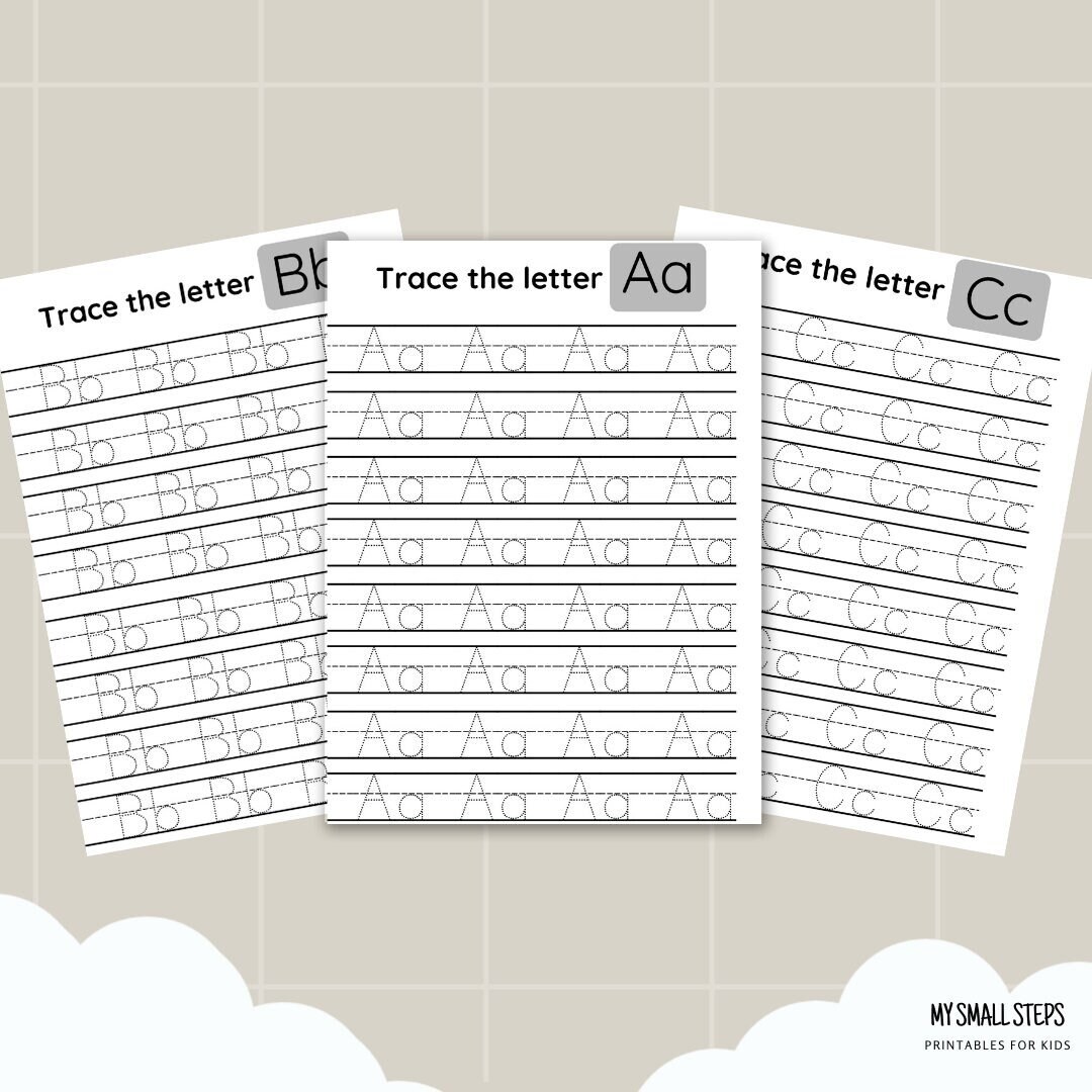 Alphabet Tracing Worksheet Preschool Alphabet Worksheets Traceable ...