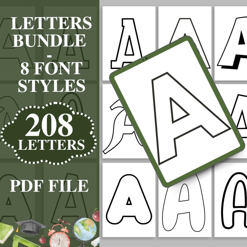 Large Printable Letters for Classroom Big Alphabet Letters Templates ...