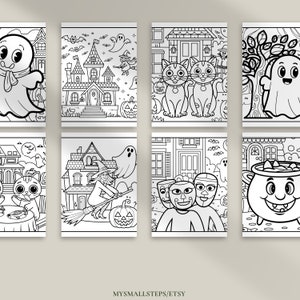Cozy Halloween Coloring Book, Printable Fall Coloring Pages, Easy ...