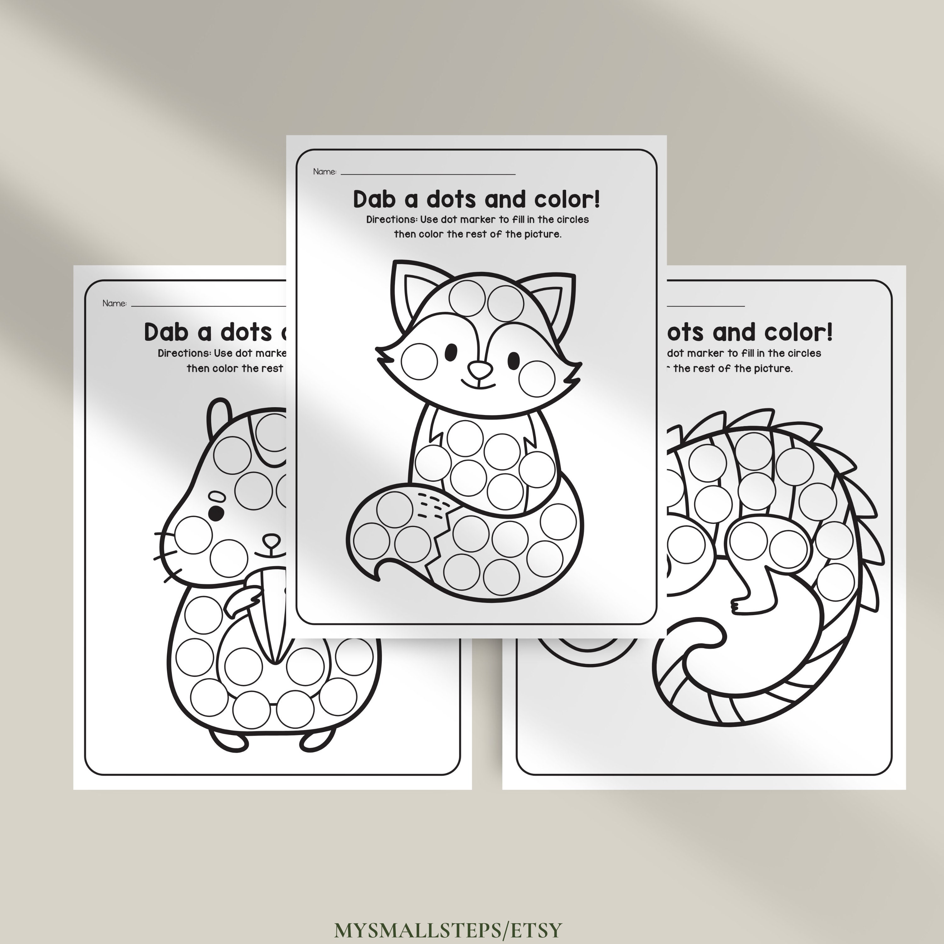 Summer Busy Book, Dot Marker Coloring Pages, Alphabet A-Z Do a Dot ...