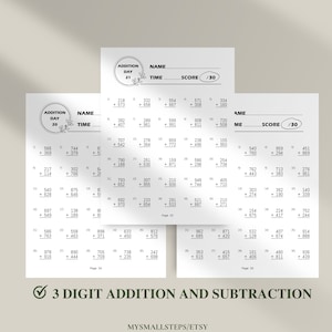 4th Grade Addition and Subtraction Worksheets, Elementary Math Problems ...