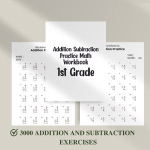Addition and Subtraction Worksheets, Busy Book Printable, 1st Grade ...