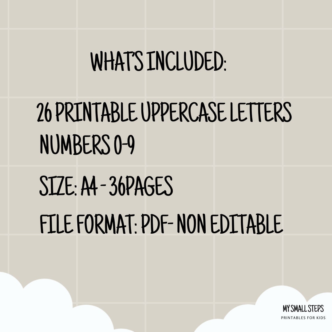 Printable Alphabet Letters and Numbers PDF Number of the Week A-Z ...