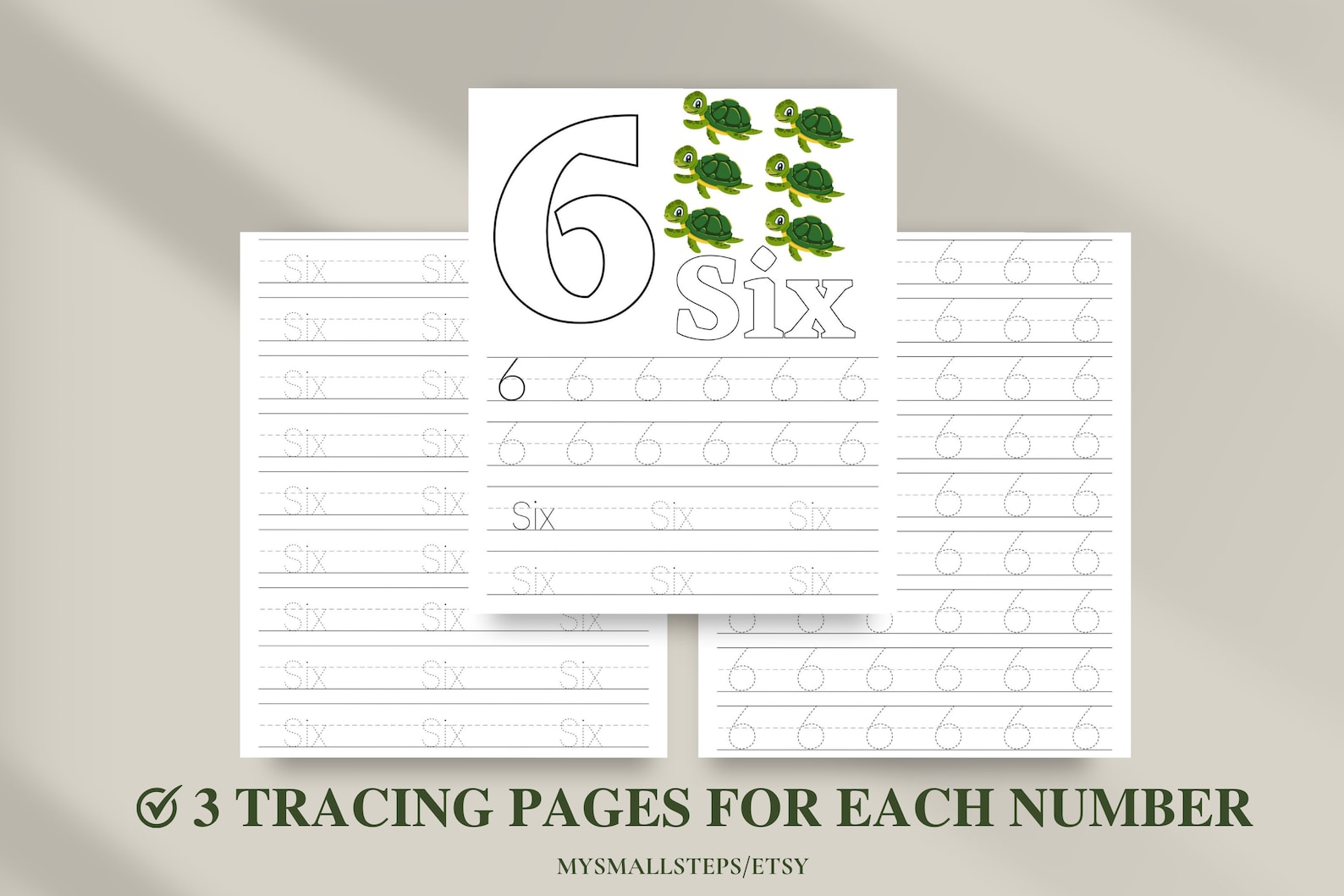 1-10 Number Tracing Worksheets, Printable Math Activities, Traceable ...