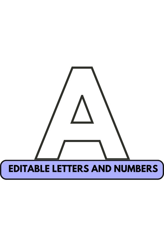 Large Size Alphabet Letter Printable Template Tenare 37 Pieces 8 Inch