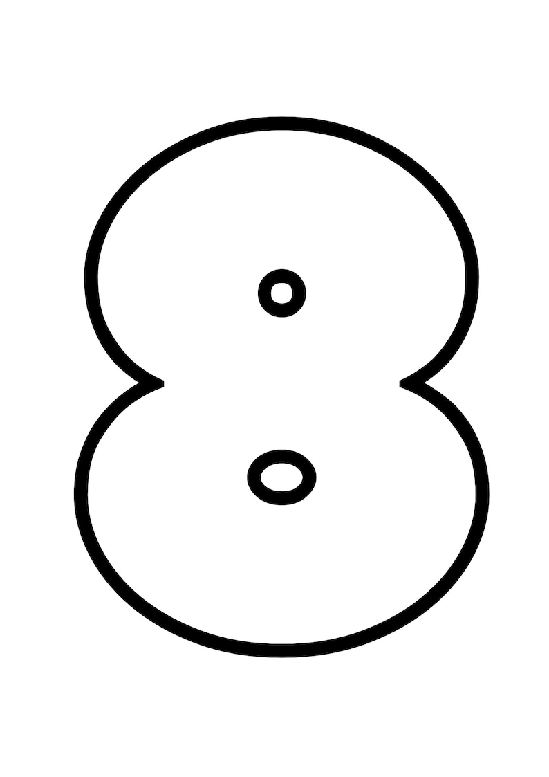 Large Bubble Numbers for Classroom Big Number Templates Printable Block ...