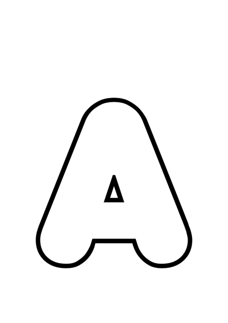 Large Alphabet Bubble Letters for Classroom Big Letters Templates ...