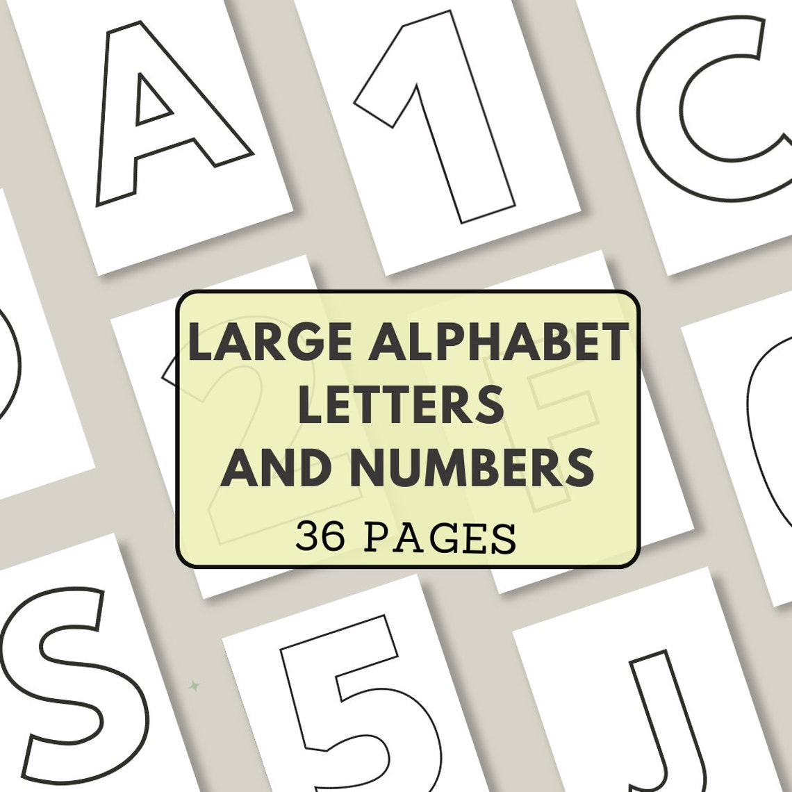 Printable Alphabet Letters and Numbers PDF Number of the Week A-Z ...
