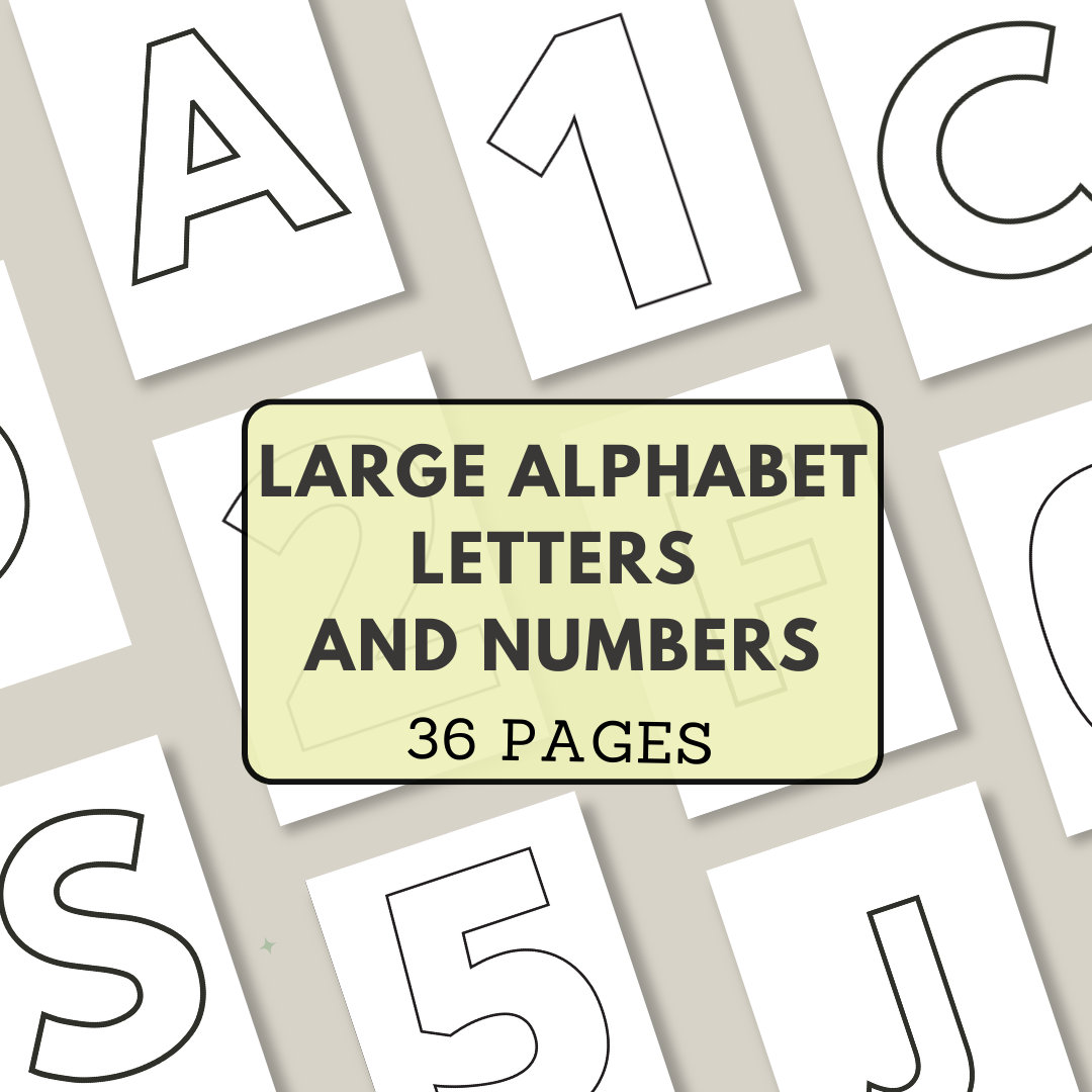 Printable Alphabet Letters and Numbers PDF Number of the Week A-Z ...