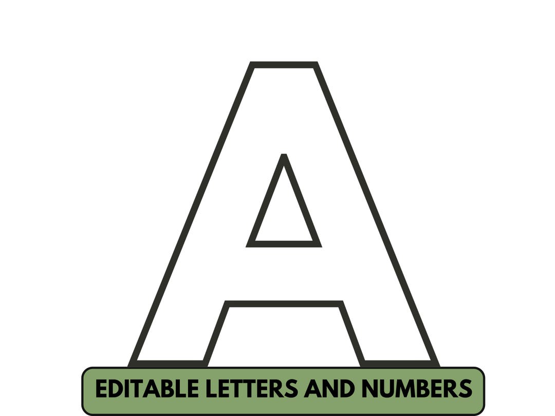 Large Alphabet Letters for Classroom Editable Size Big Letters ...