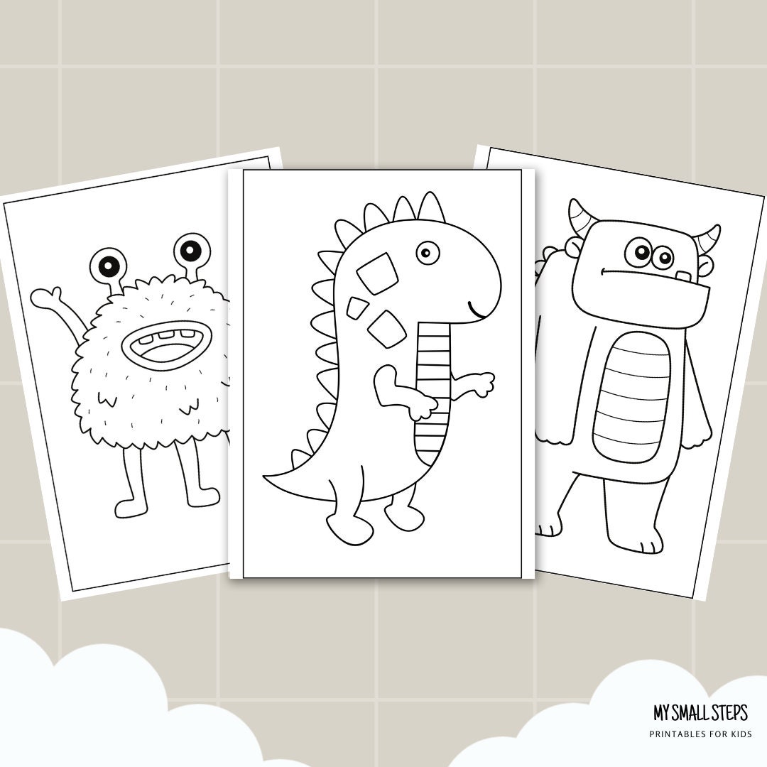 Toddler Coloring Book Monsters Coloring Sheets Dinosaur Coloring Pages ...