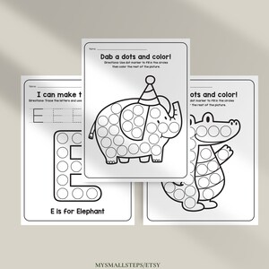 Summer Busy Book, Dot Marker Coloring Pages, Alphabet A-Z Do a Dot ...