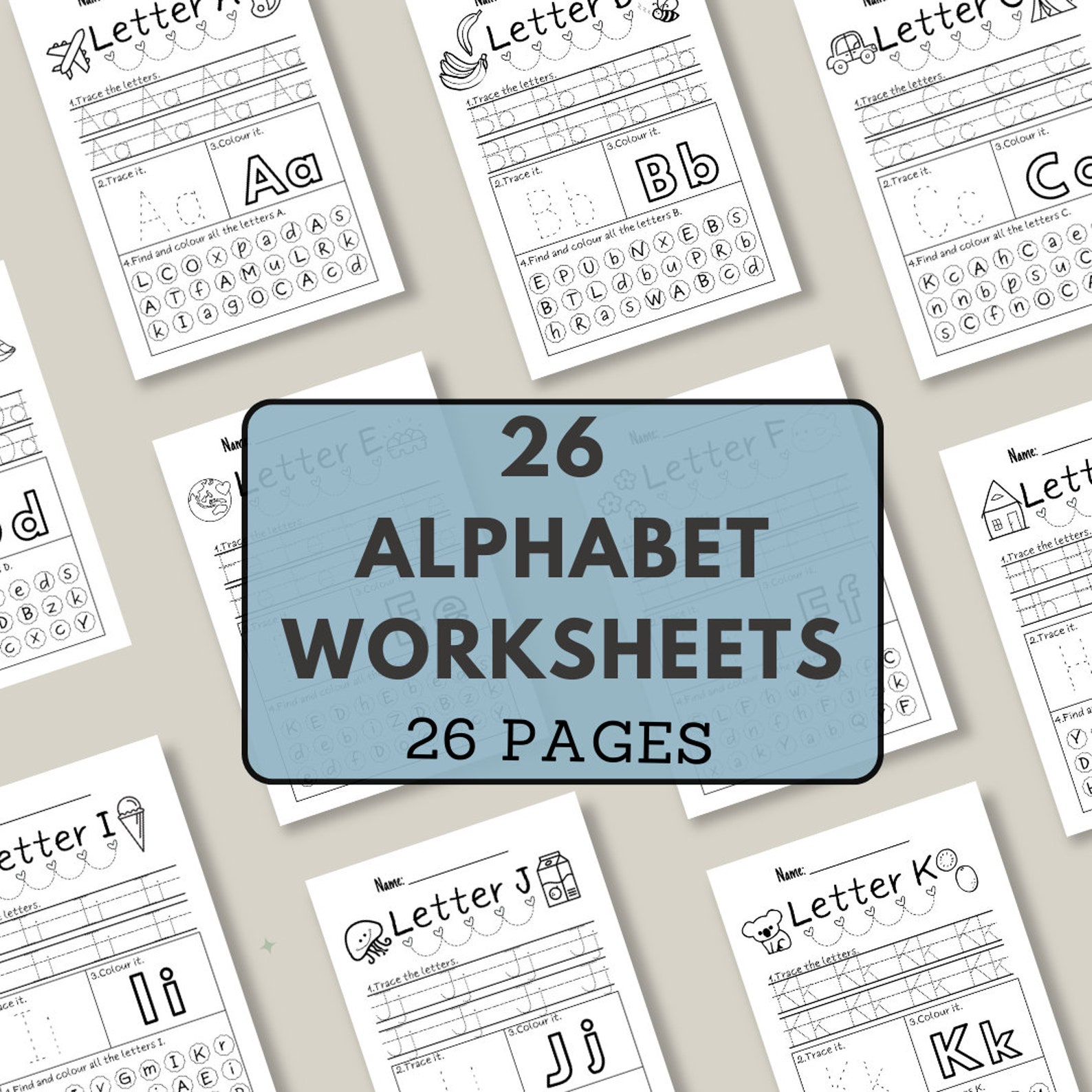 Printable Alphabet Worksheets for Preschool Practice Sheets ...