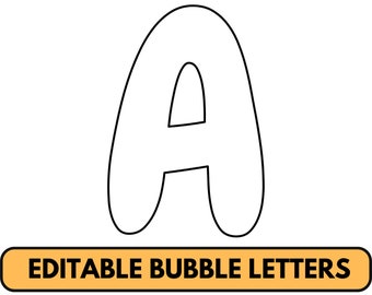 Large Alphabet Bubble Letters for Classroom Big Letters Templates ...