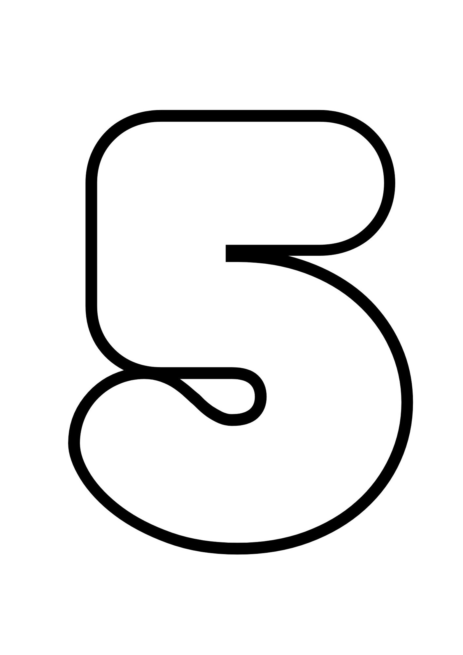 Large Bubble Numbers for Classroom Big Number Templates Printable Block ...