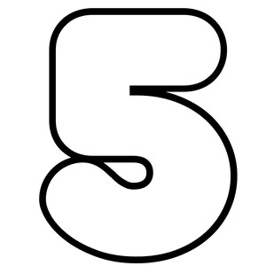 Large Bubble Numbers for Classroom Big Number Templates Printable Block ...