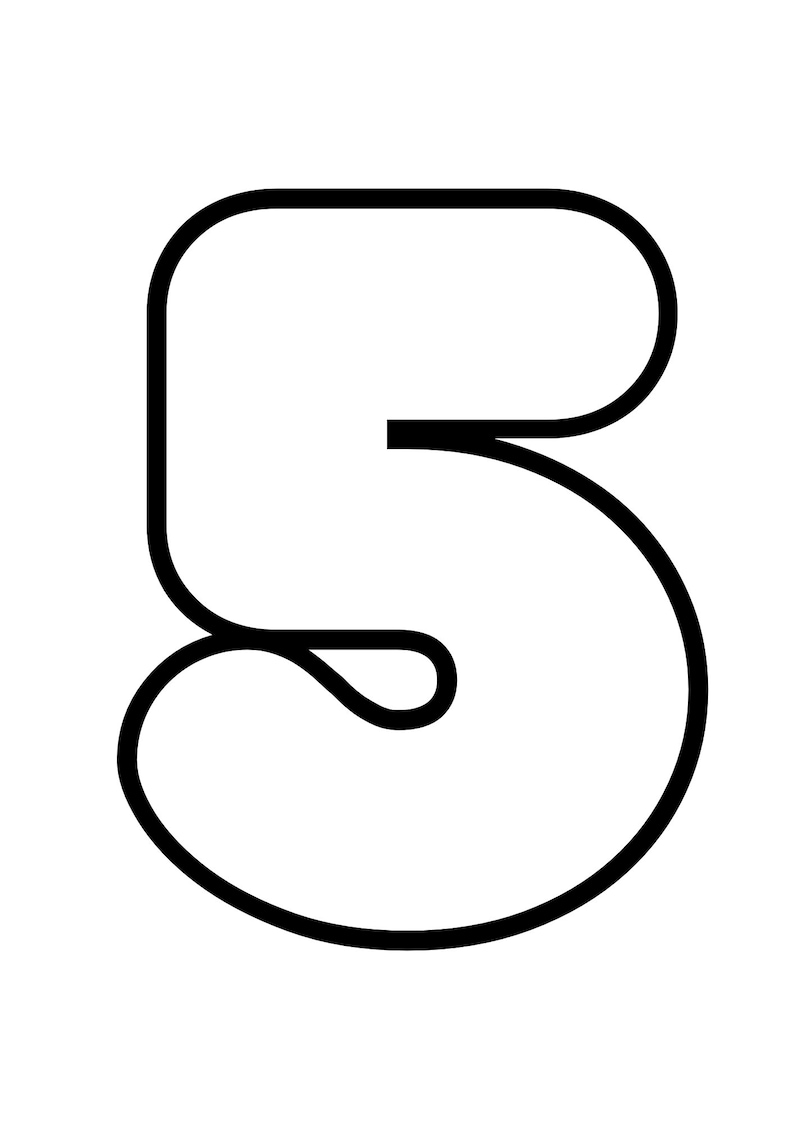 Large Bubble Numbers for Classroom Big Number Templates Printable Block ...