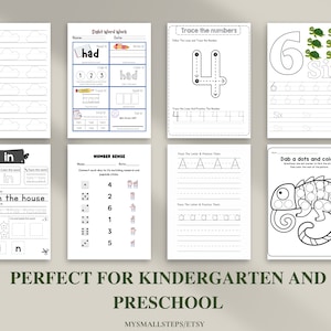 Pre-k Worksheets, Kindergarten Workbook, Learning Binder PDF, Printable ...