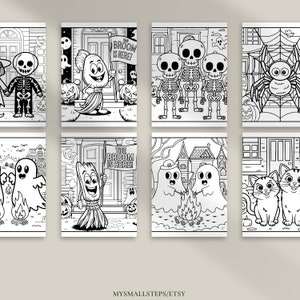 Cozy Halloween Coloring Book, Printable Fall Coloring Pages, Easy ...