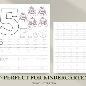 1-10 Number Tracing Worksheets, Printable Math Activities, Traceable ...