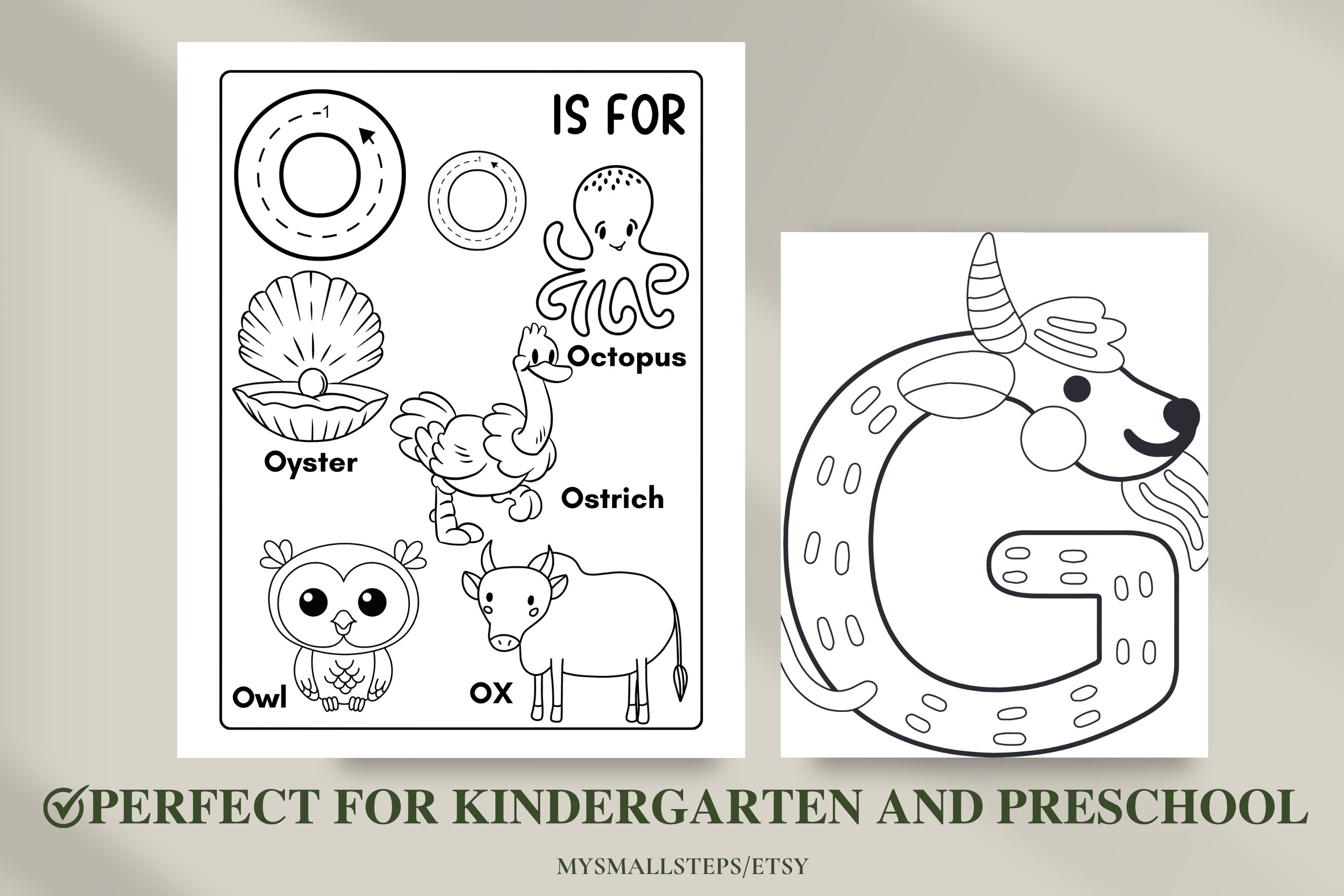 100 Alphabet Coloring Pages, ABC Coloring Book, Kindergarten Worksheets ...