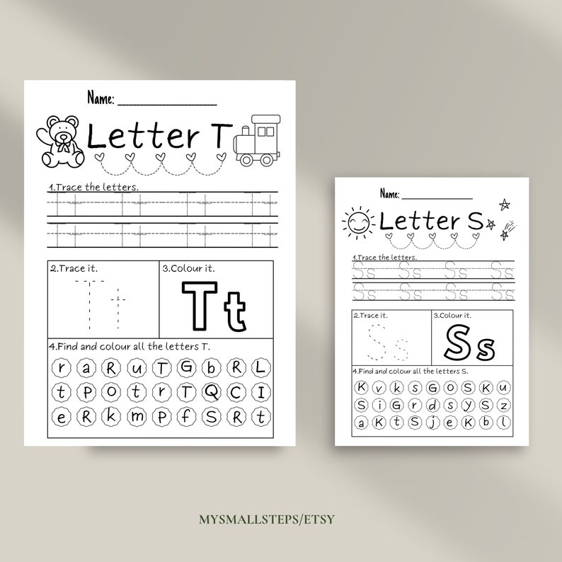 Printable Alphabet Worksheets, ABC Activity Book, Letter of the Week, A ...