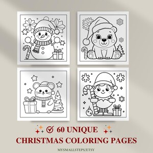 Christmas Coloring Pages for Kids, Printable Preschool Christmas ...