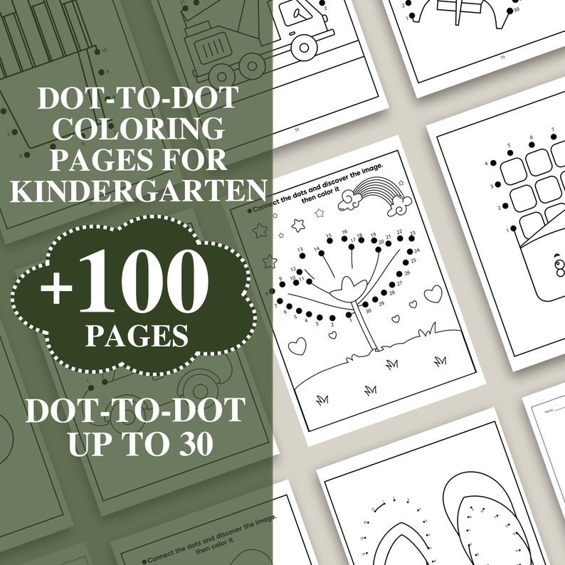 Dot to Dot Printable, Connect the Dots 1-30, Cute Coloring Pages ...
