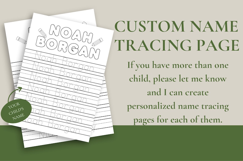 Custom Name Tracing Sheet, Name Trace Printable, I Can Write My Name ...