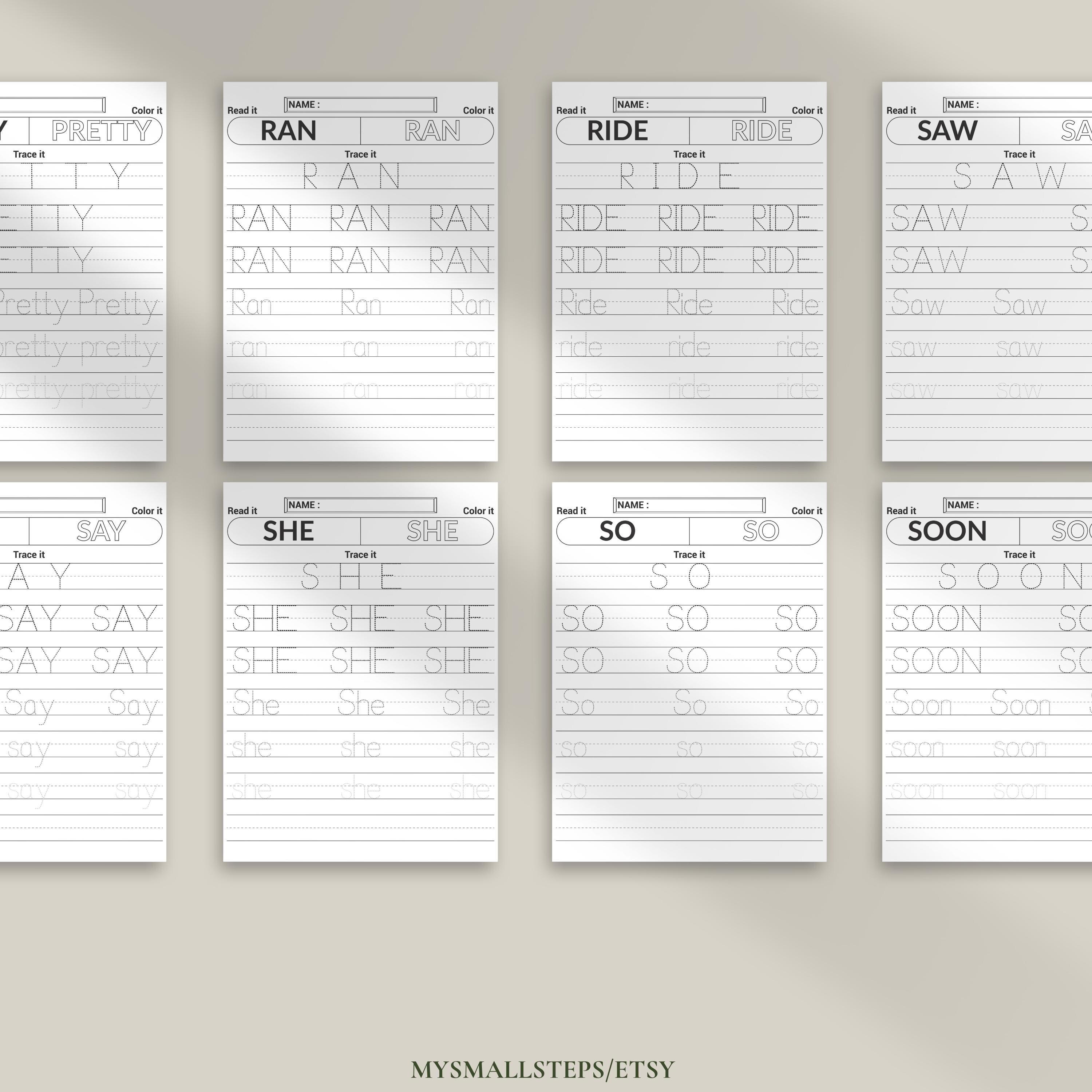 Printable Sight Words Activities, Kindergarten Sight Word Worksheets ...