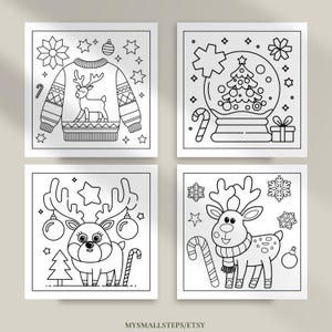 Christmas Coloring Pages for Kids, Printable Preschool Christmas ...