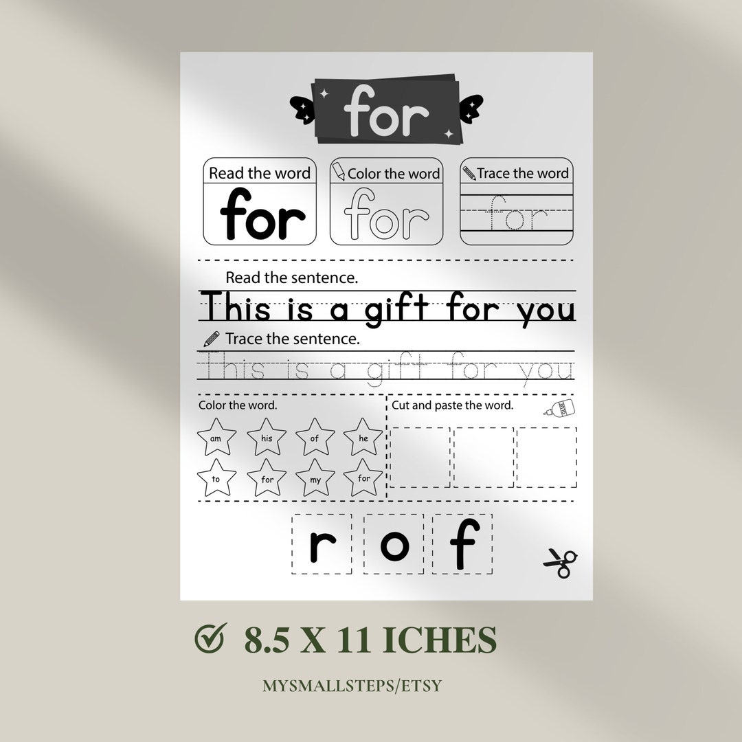 100 Sight Word Practice, Printable Sight Words Worksheets, High ...