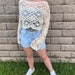 Cropped Crochet Mesh Flower Top - Etsy