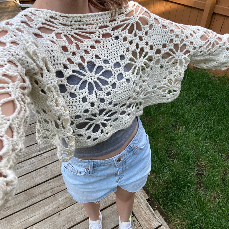 Flower Mesh Top - Etsy