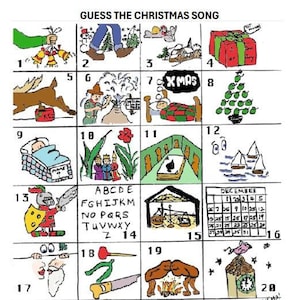 Guess the Christmas Song - Etsy