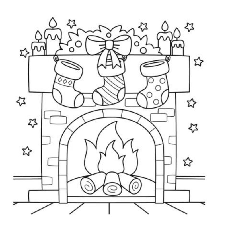 30 Kid's Christmas Coloring Pages - Instant Download - Etsy