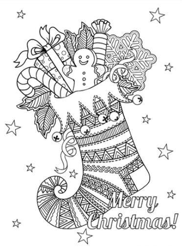 25 Christmas Coloring Pages - Slightly Advanced - Etsy