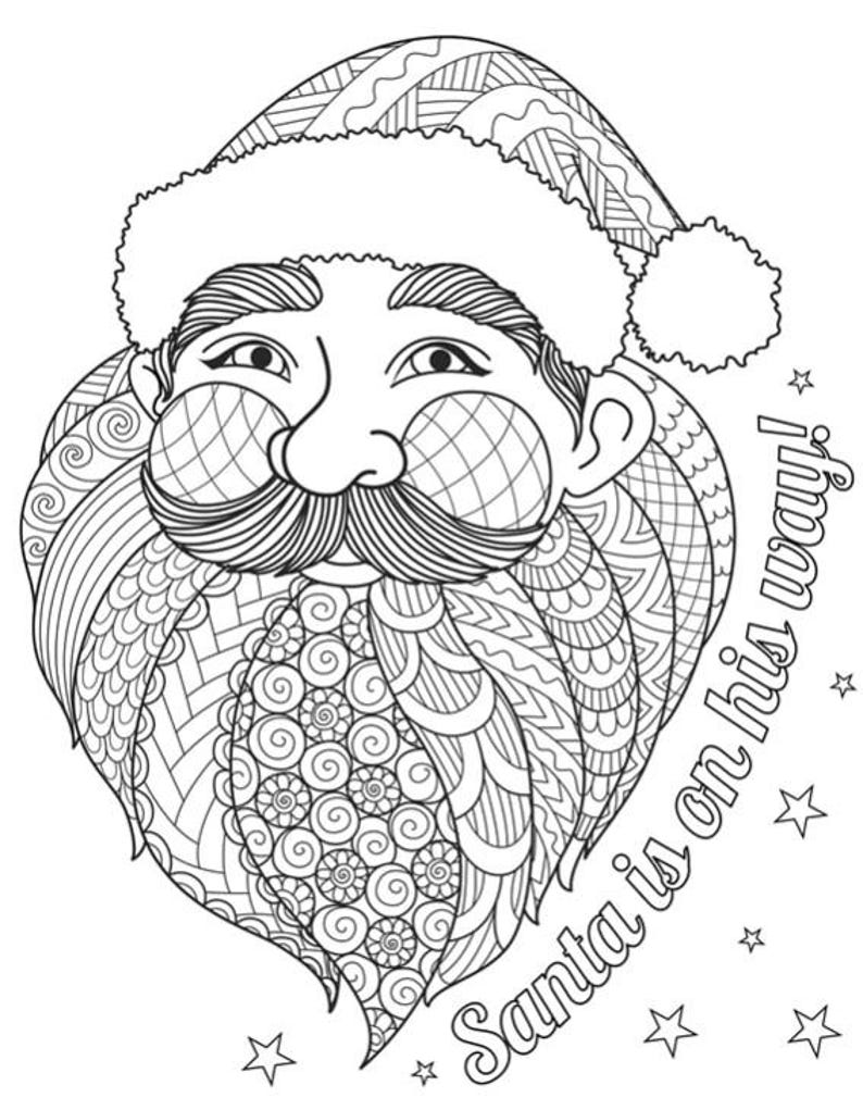 25 Christmas Coloring Pages - Slightly Advanced - Etsy
