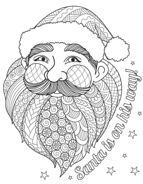 25 Christmas Coloring Pages - Slightly Advanced - Etsy