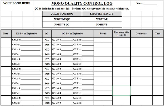 Poc Quality Control Log Printable Pdf Download