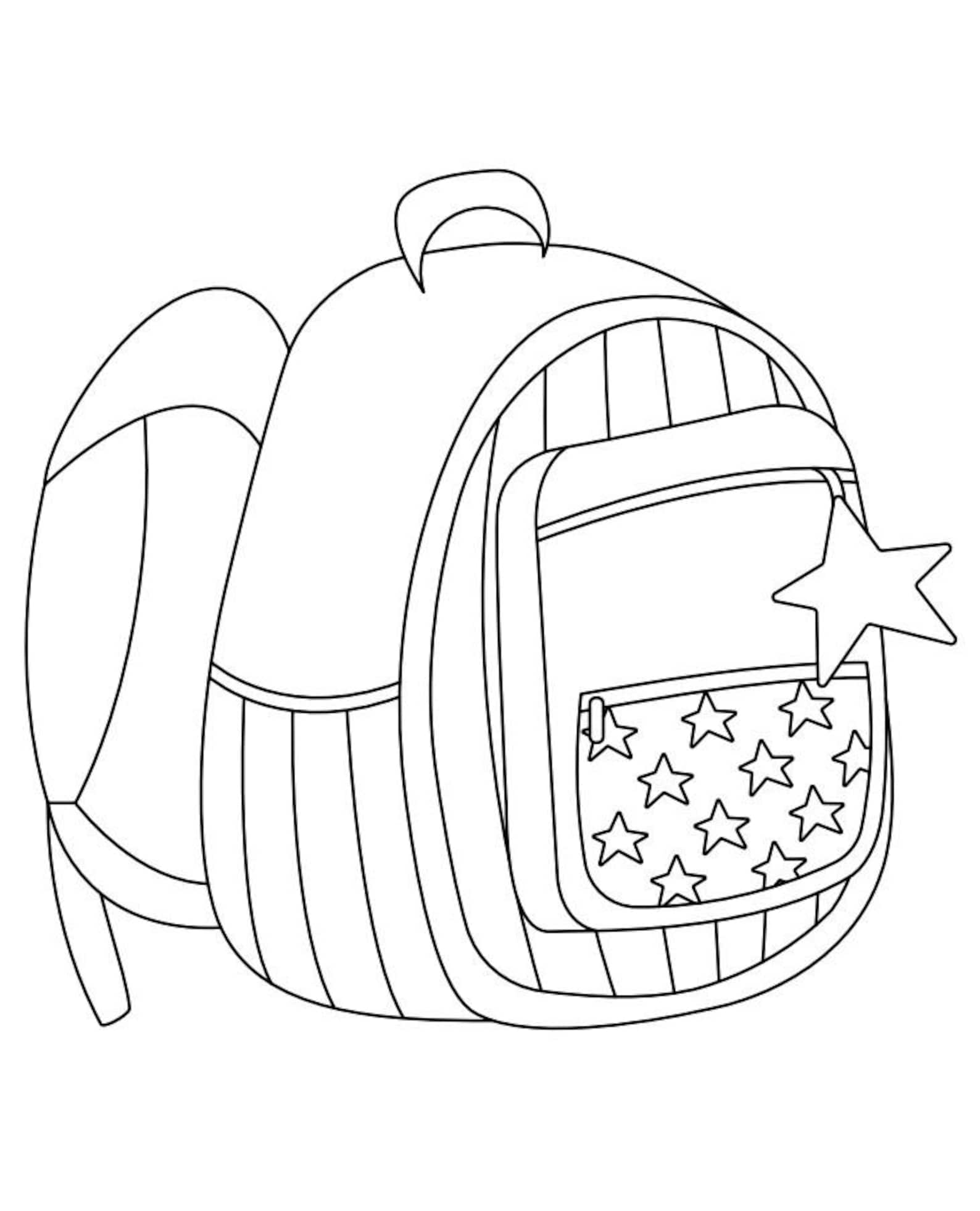 10+ Kid's Back to School Coloring Pages - Etsy