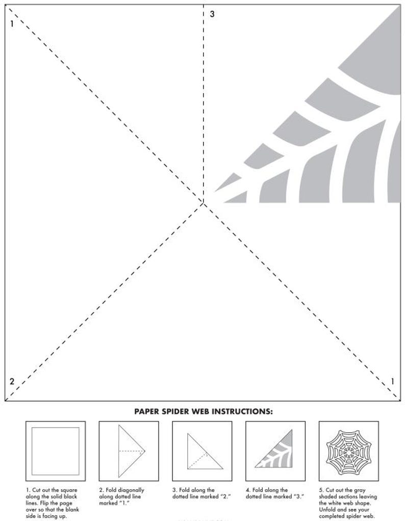 Spider Web Cutout Template - Etsy