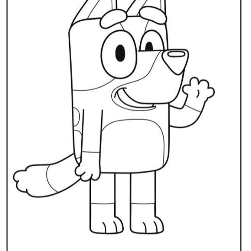 Bluey Coloring Sheets Dig - Etsy Canada