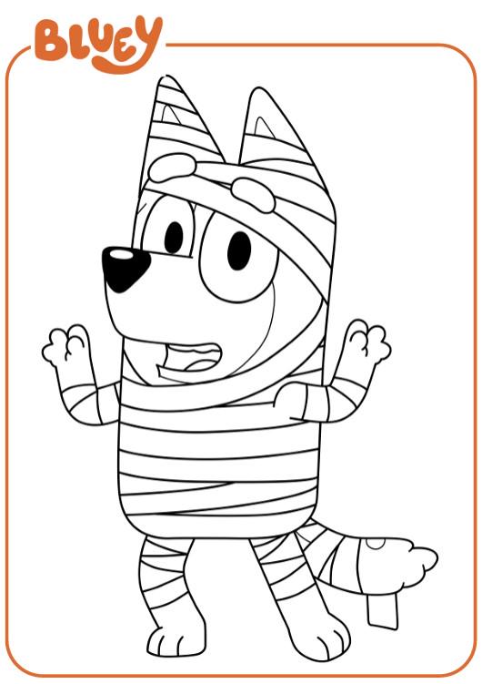 10 Bluey Halloween Coloring Pages - Etsy