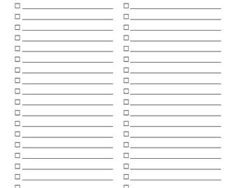 Blank Checklist - Etsy