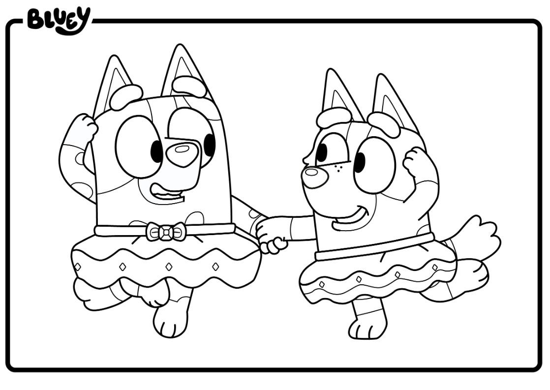 10 Bluey Halloween Coloring Pages - Etsy