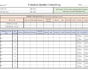 QC - Quality Control Log - Etsy