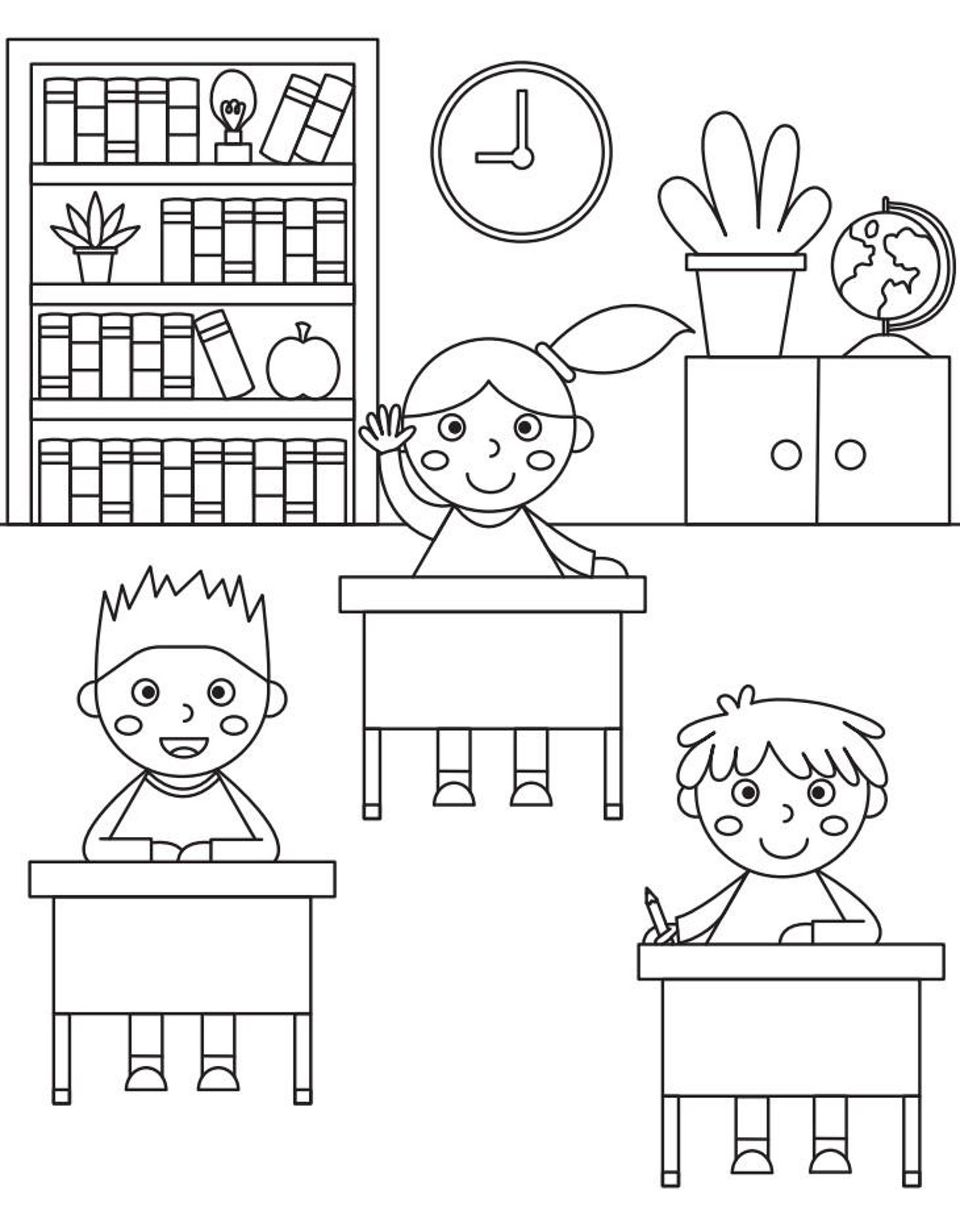 10+ Kid's Back to School Coloring Pages - Etsy