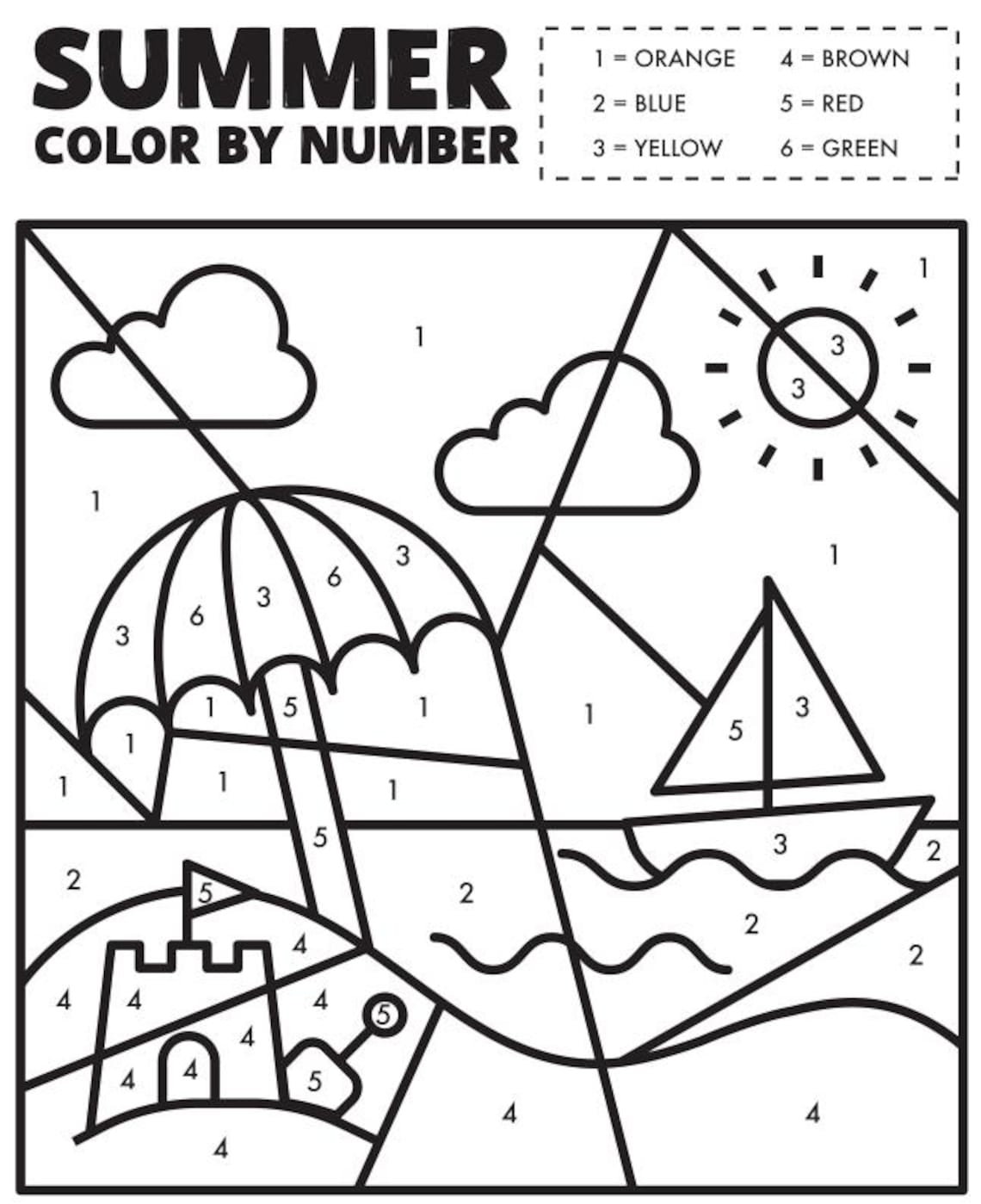 10+ Kid's Summer Activity Pages - Etsy