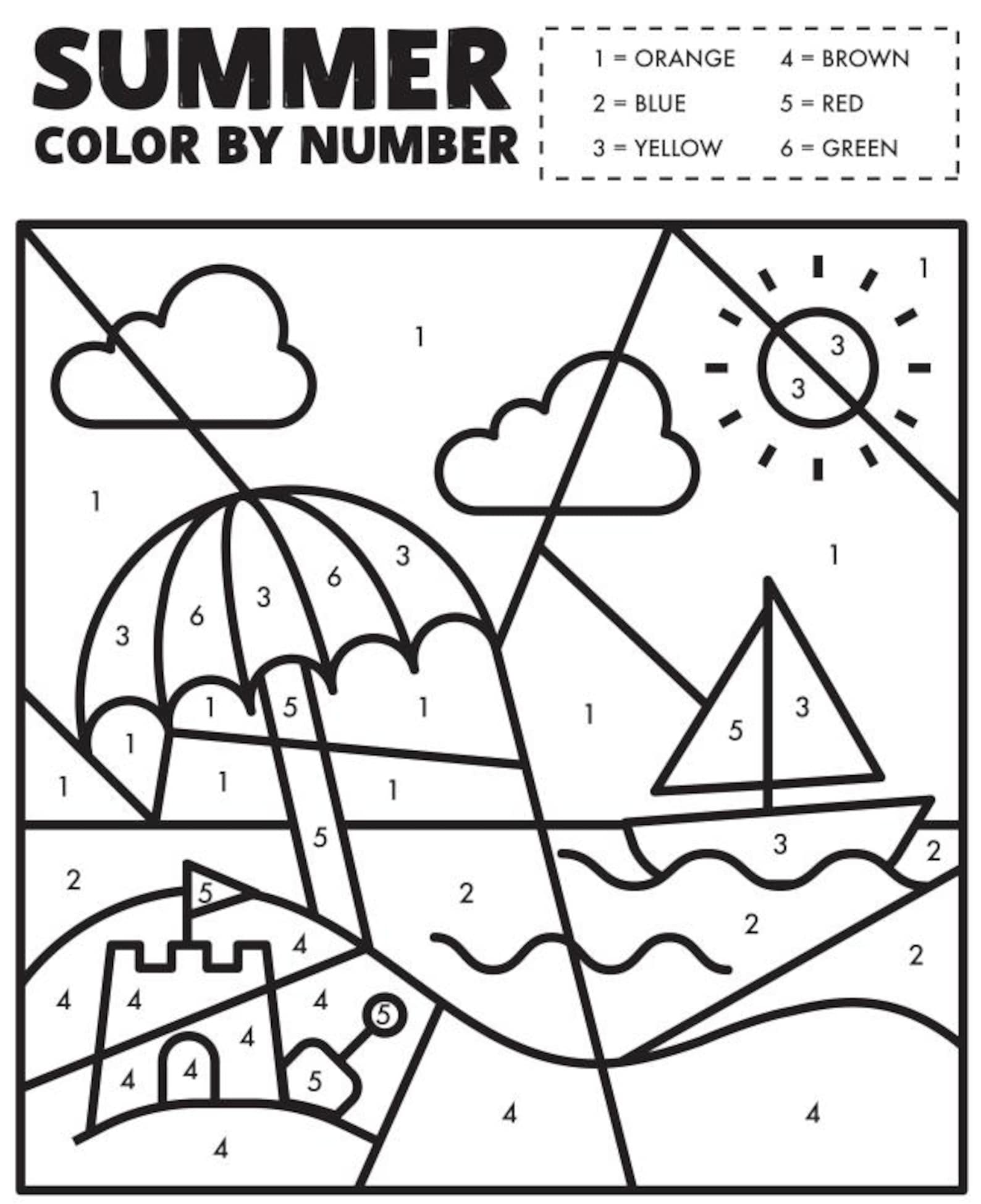10+ Kid's Summer Activity Pages - Etsy